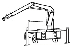 Extending Boom of an Articulating Boom Crane while in Stowed / Travel ...